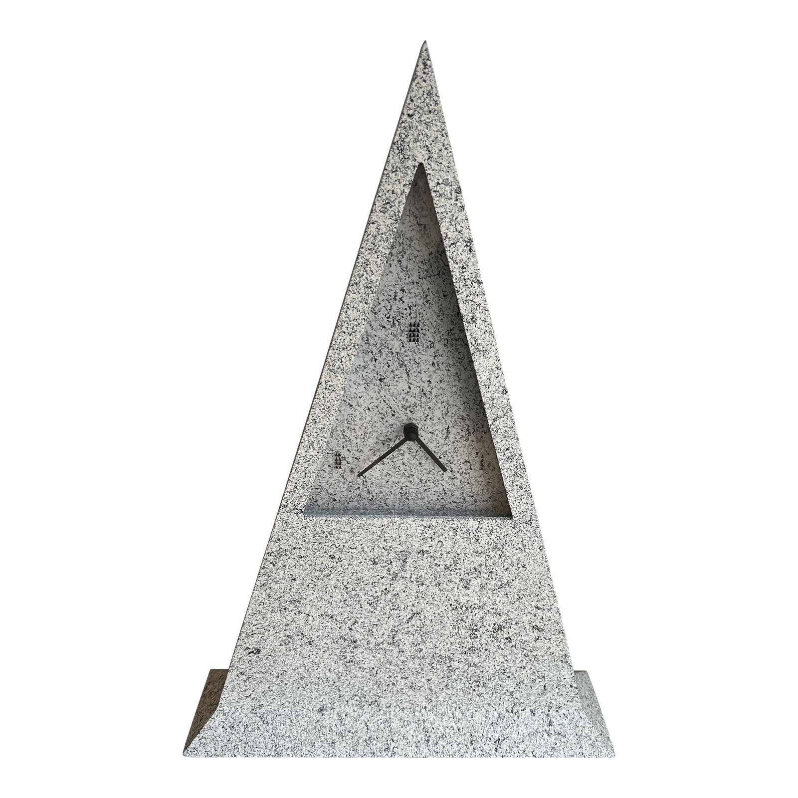 1980s Deco Revival Triangular Mantle Clock Empire Art Products Memphis ...