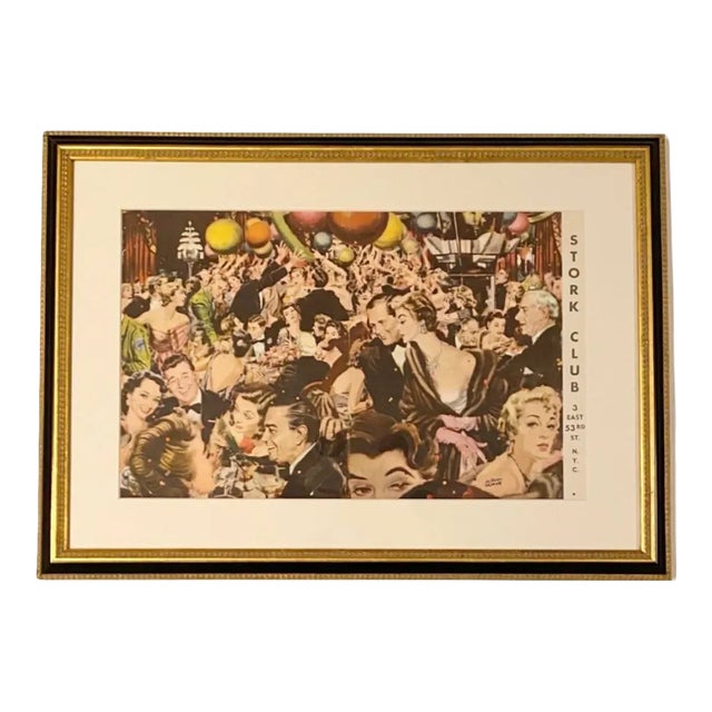 Vintage The Stork Club New York Framed Signed Albert Dorne Menu | Chairish