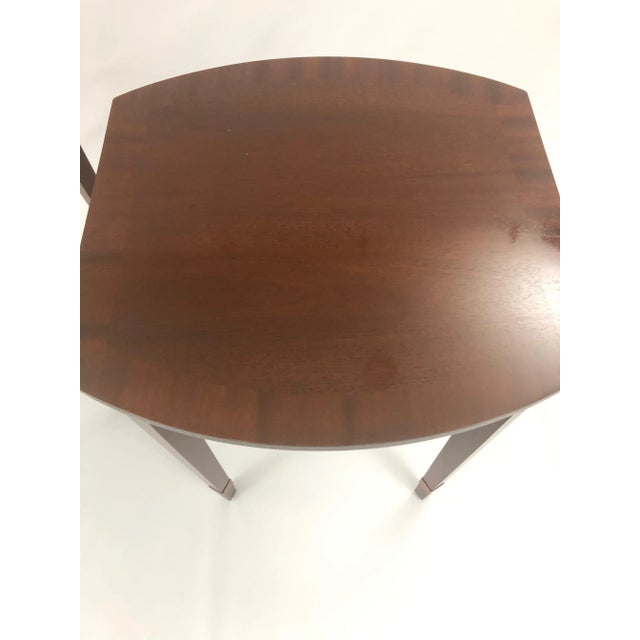 Handsome Oval Mixed Wood Inlaid Nesting Table | Chairish