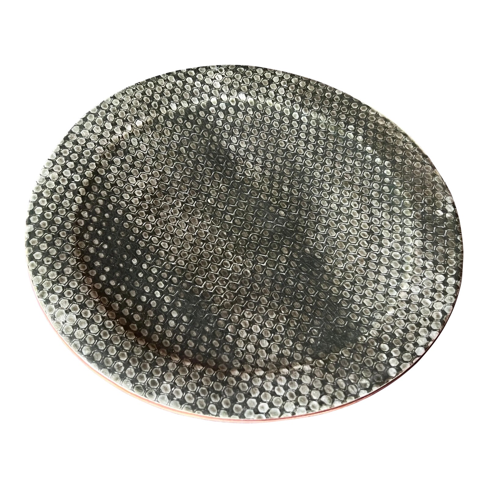 Vintaeg Ellen Evans Studio Art Pottery Snakeskin Charger / Platter ...