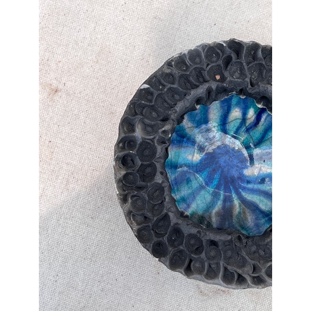 Vintage Volcanic Crater Raku Lava Bowl by Hutch Ceramics Maui | Chairish