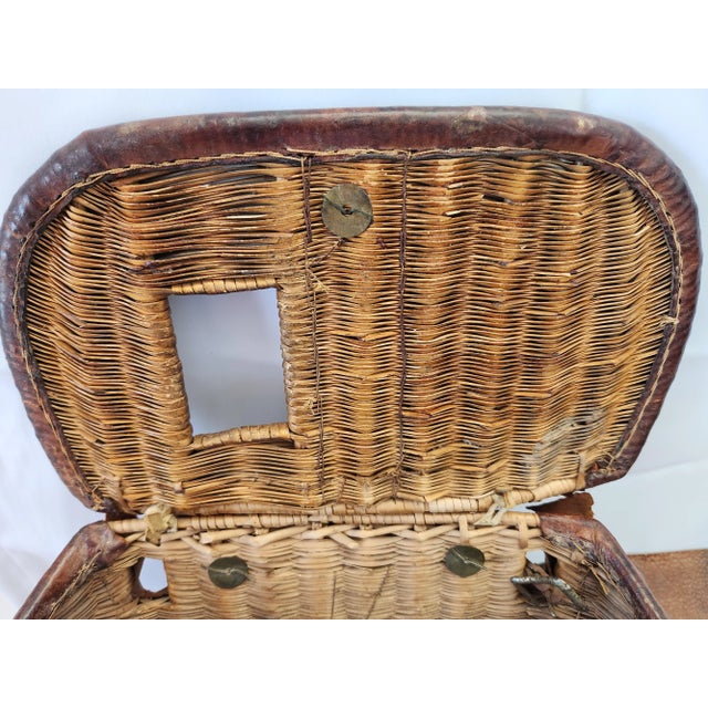 Antique 1900s Split Reed Fishing Creel | Chairish