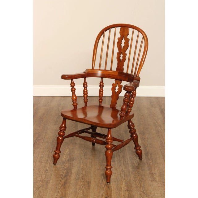 Vintage Leopold Stickley Cherry Windsor Armchairs - A Pair | Chairish