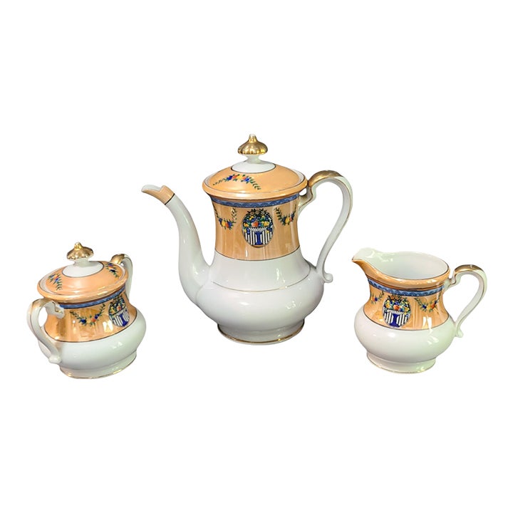 Early 20th Century Antique Noritake Art Deco Set Coffee/Tea Pot Creamer ...