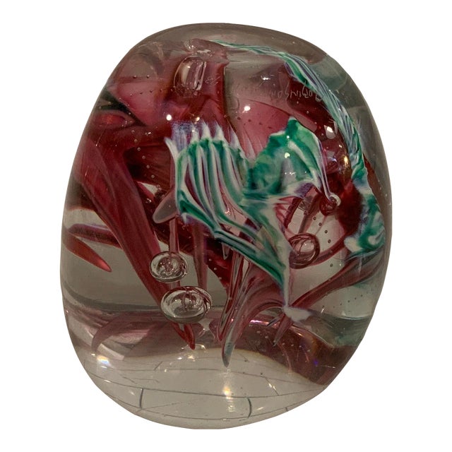 Robinson Scott 1993 Glass Paperweight | Chairish