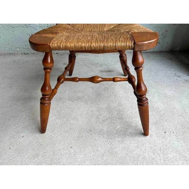 Early 20th Century Antique Maple Windsor Rush Seat Side Chair by ...