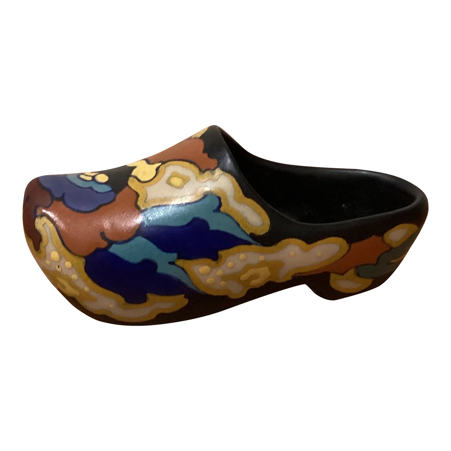 Antique Gouda Ceramic Pottery Clog "Regina I. Lidia" Late 19th - Early ...