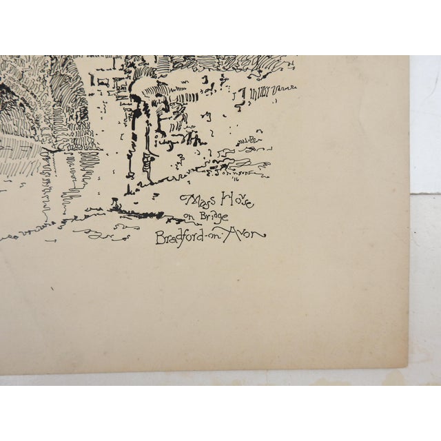 Collection of Antique Architectural Drawing Continental - Set of 5 ...