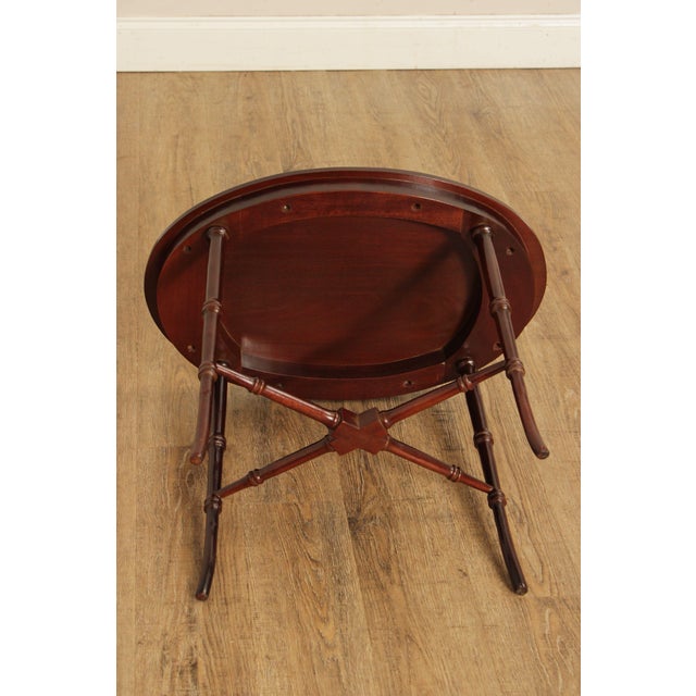 Regency Style Mahogany Brass Butler's Tray Table | Chairish