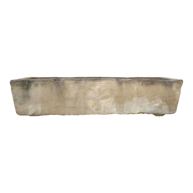 71" Inch Long Hand Chiseled Stone Trough 64 | Chairish
