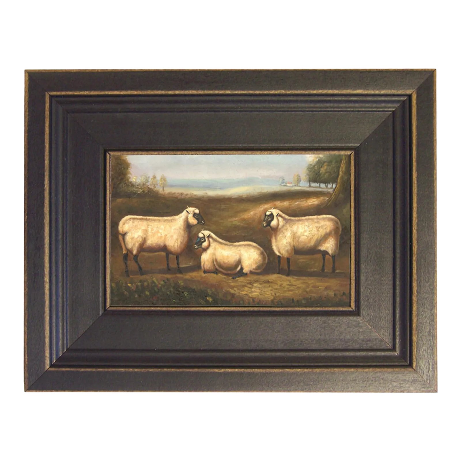 Three Prize Sheep Framed Oil Painting Reproduction Print on Canvas ...