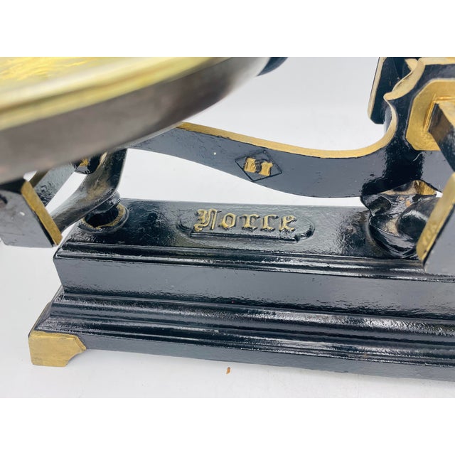 Antique English Iron Scale With Brass Trays | Chairish