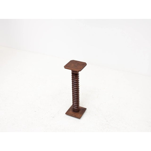 Vintage French Pedestal Plinth Turned Screw Column Stem in the style of ...