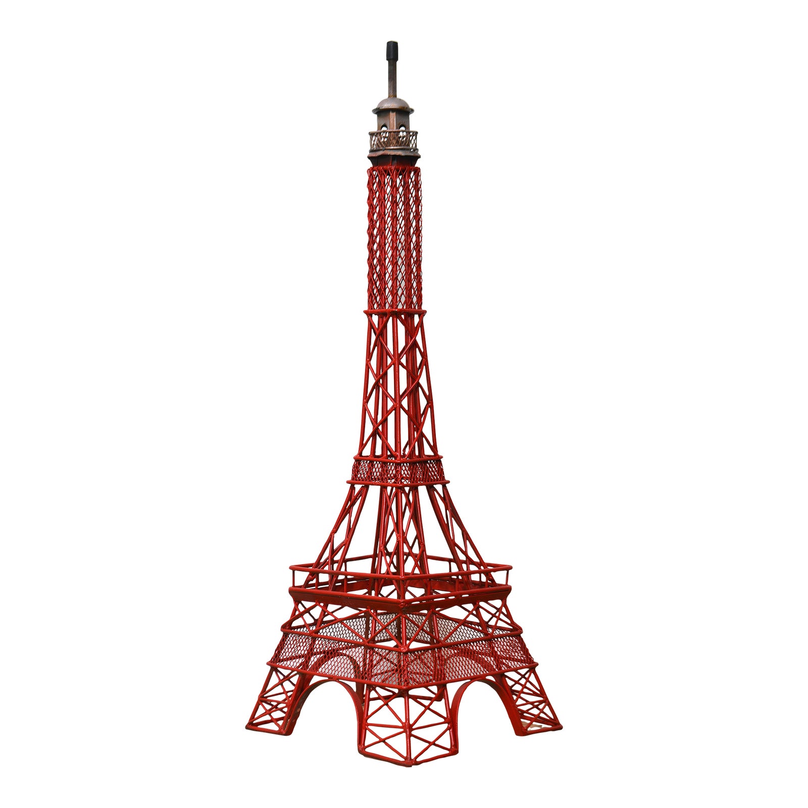 Tall Painted Steel Eifel Tower Inspired Lighthouse Sculpture or Model ...
