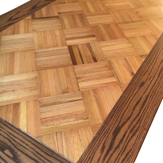 Parquet & Oak Dining Table | Chairish