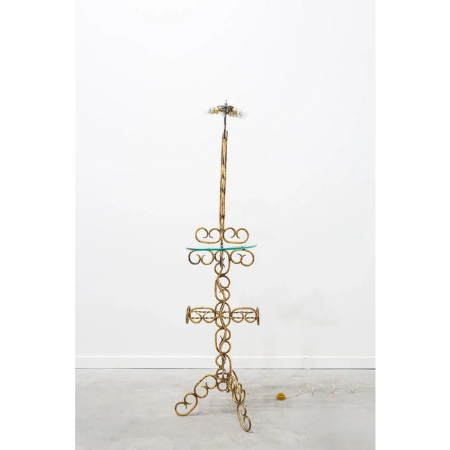 Mid-Century Gold Chain Floor Lamp, 1960s | Chairish