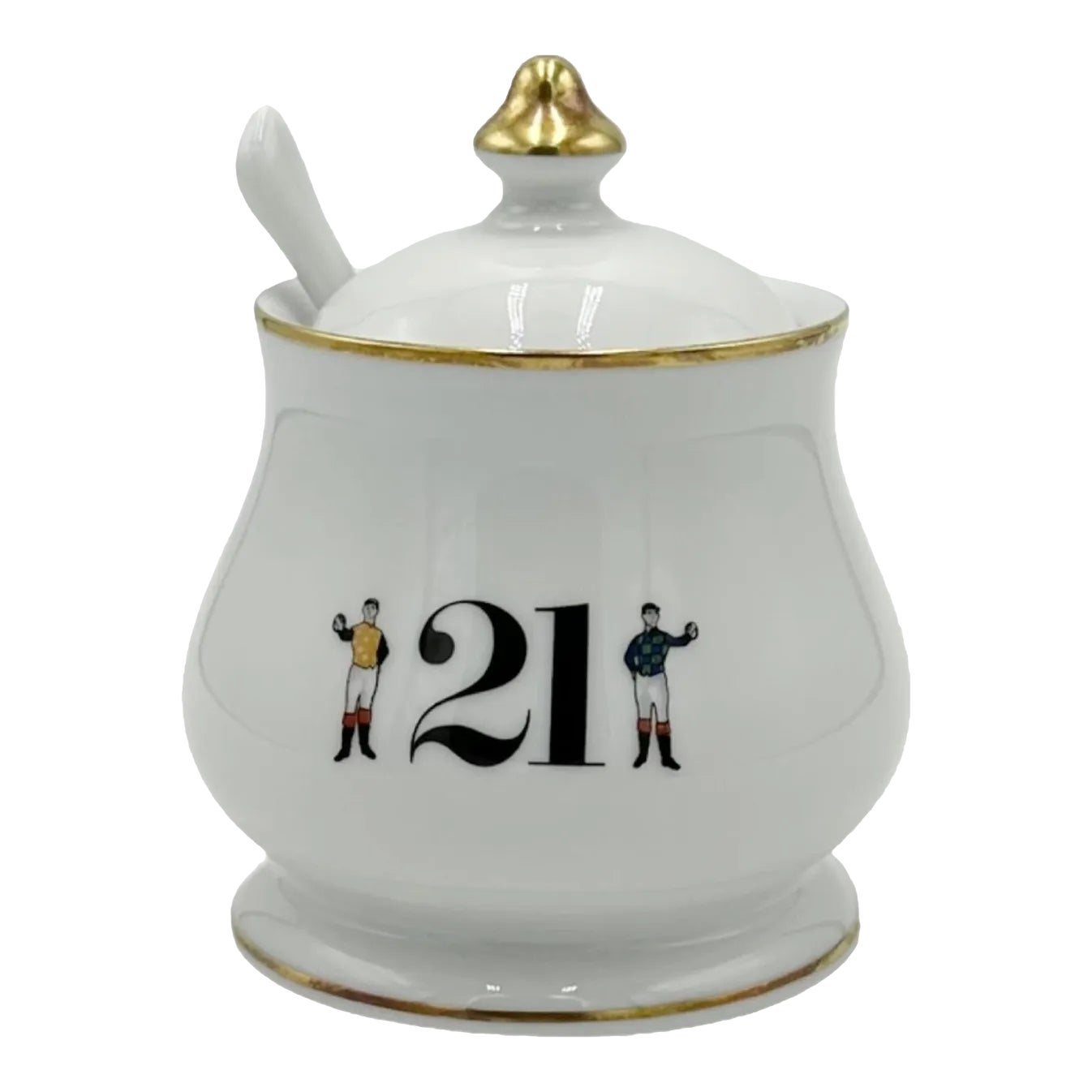 Vintage 21 Club Nyc Restaurant Porcelain Equestrian Jockey Condiment ...