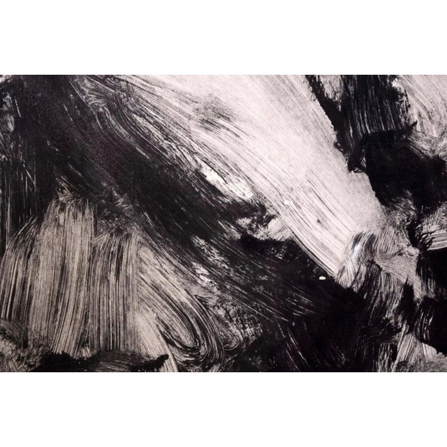Post Modern Black and White Abstract Expressionist Monoprint Signed ...