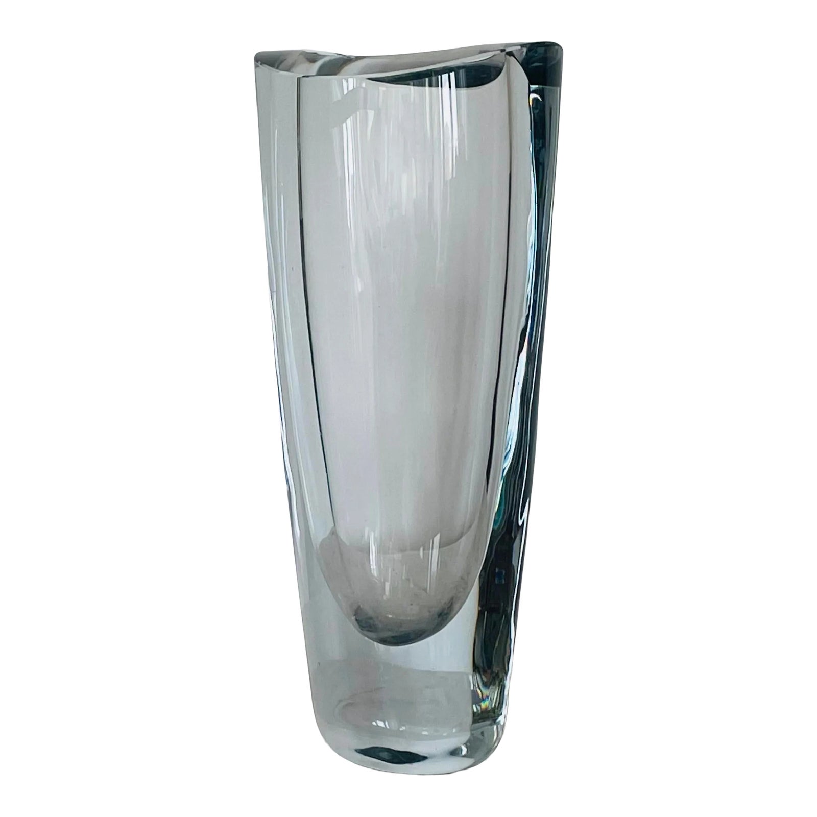 1960's Swedish Crystal Vase by Orrefors | Chairish