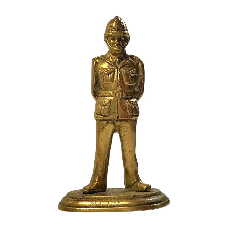 Bronze Sculpture of British Police Officer, 2nd, 1946 | Chairish
