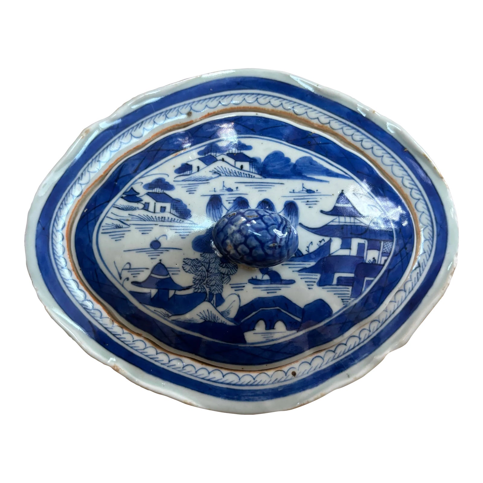 Canton China Covered Vegetable Dish, Circa 1840. | Chairish