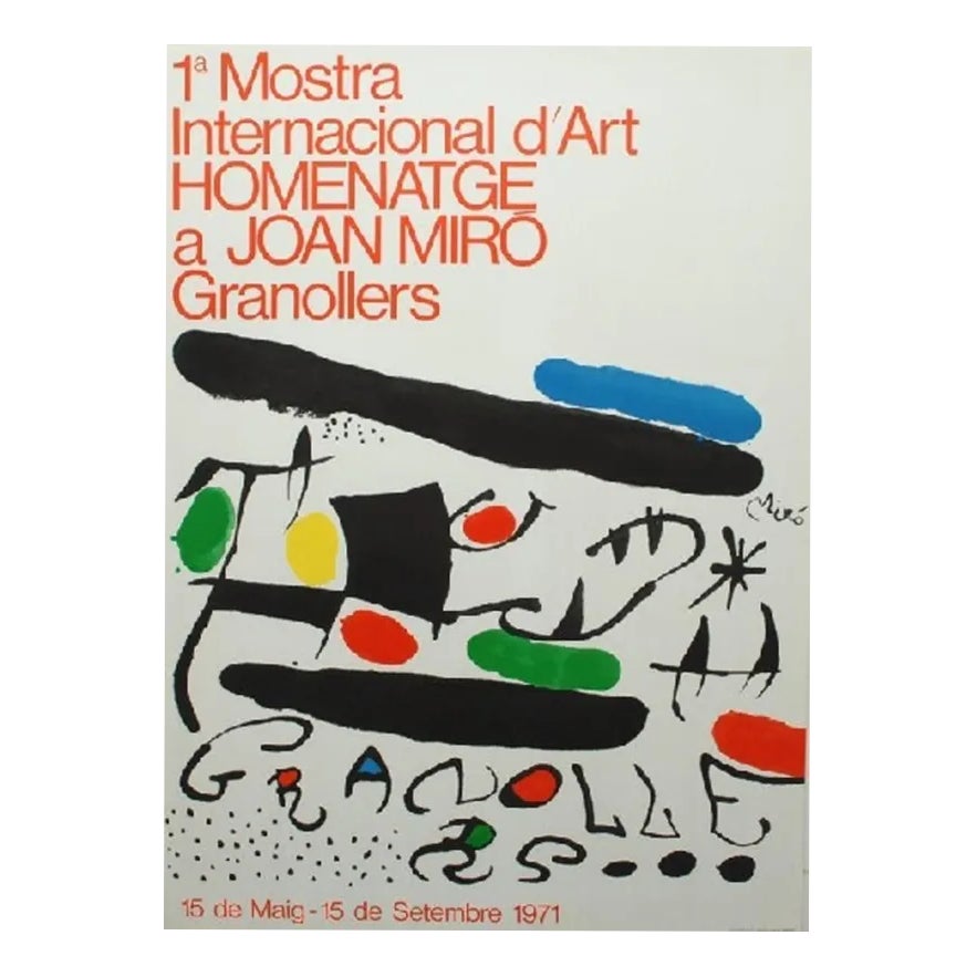 Original Lithographic Posters after Joan Miró, 1975, Set of 9 | Chairish