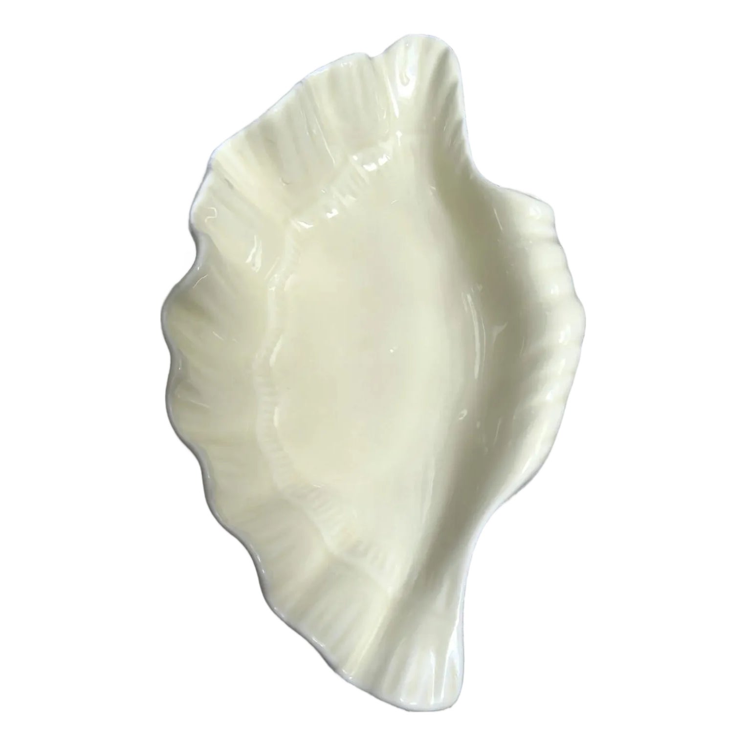Bionic Seashell Ceramic Plate | Chairish