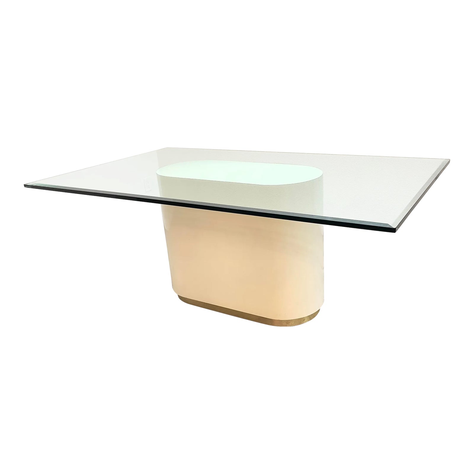 White Postmodern Dining Table | Chairish