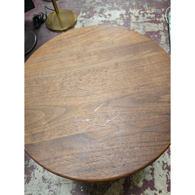 Mid Century Modern Solid Walnut Round Side Table by Arthur Umanoff ...