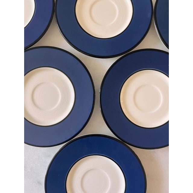 Vintage Italian Pagnossin Trevino Blue Coffee Cups and Saucers - Set of ...