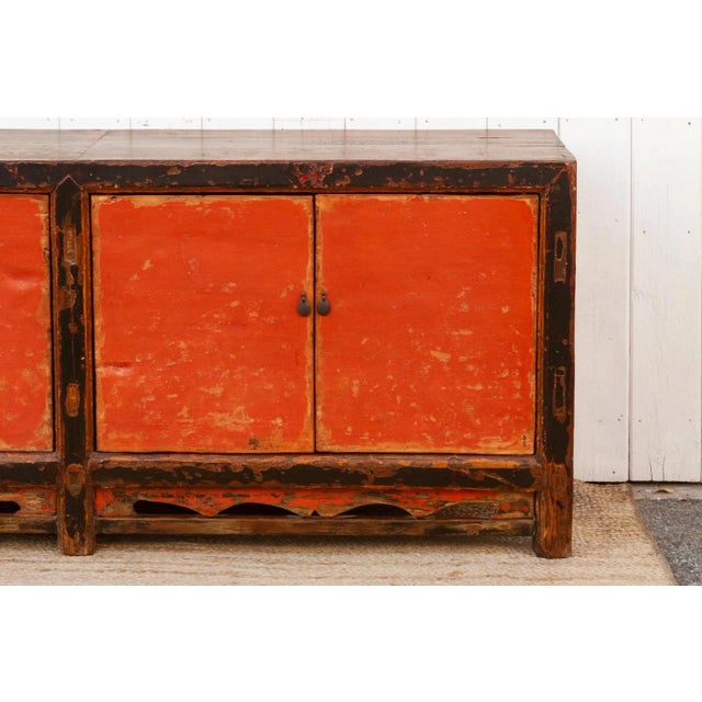 Antique Chinese Cheng' Se Painted Sideboard | Chairish