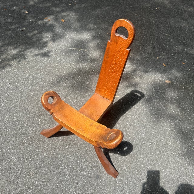 Tripod Wooden Birthing Chair | Chairish