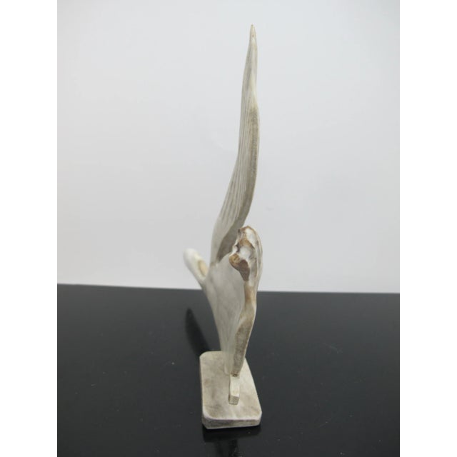 Canadian Native Inuit Carved Caribou Antler Flying Bird Art Sculpture ...