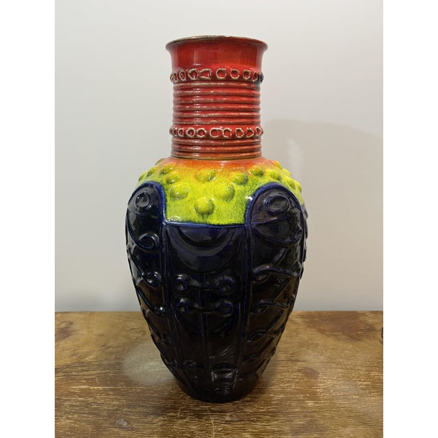 Large Model 99-45 Sunset Floor Vase by Bodo Mans for Bay Keramik, West ...