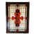 Vintage Gothic Style Leaded Stained Glass Oak Trim Panel | Chairish