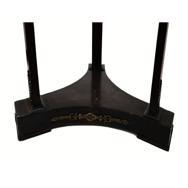 Mid 19th Century Antique Round Empire Pedestal Vitrine Table | Chairish