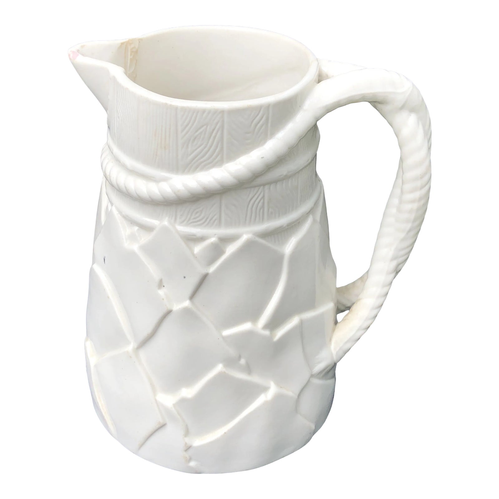 19th Century Creamware Pitcher | Chairish