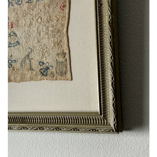 Antique Alphabet Needlework Sampler, 1852 | Chairish