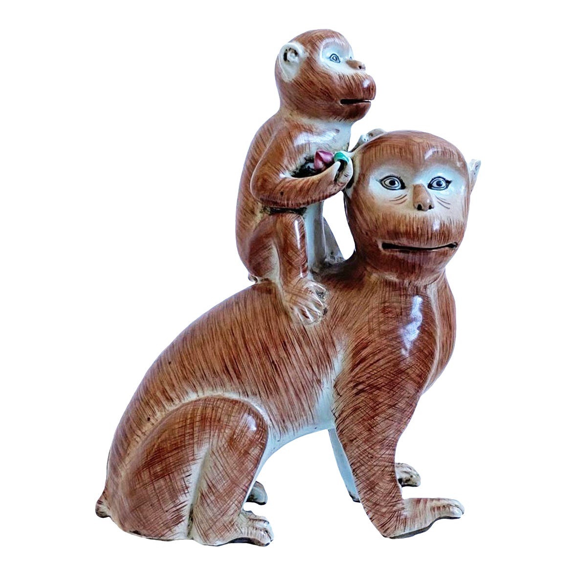 Antique Monkey 19th Century Chinese Export Famille Rose Porcelain ...
