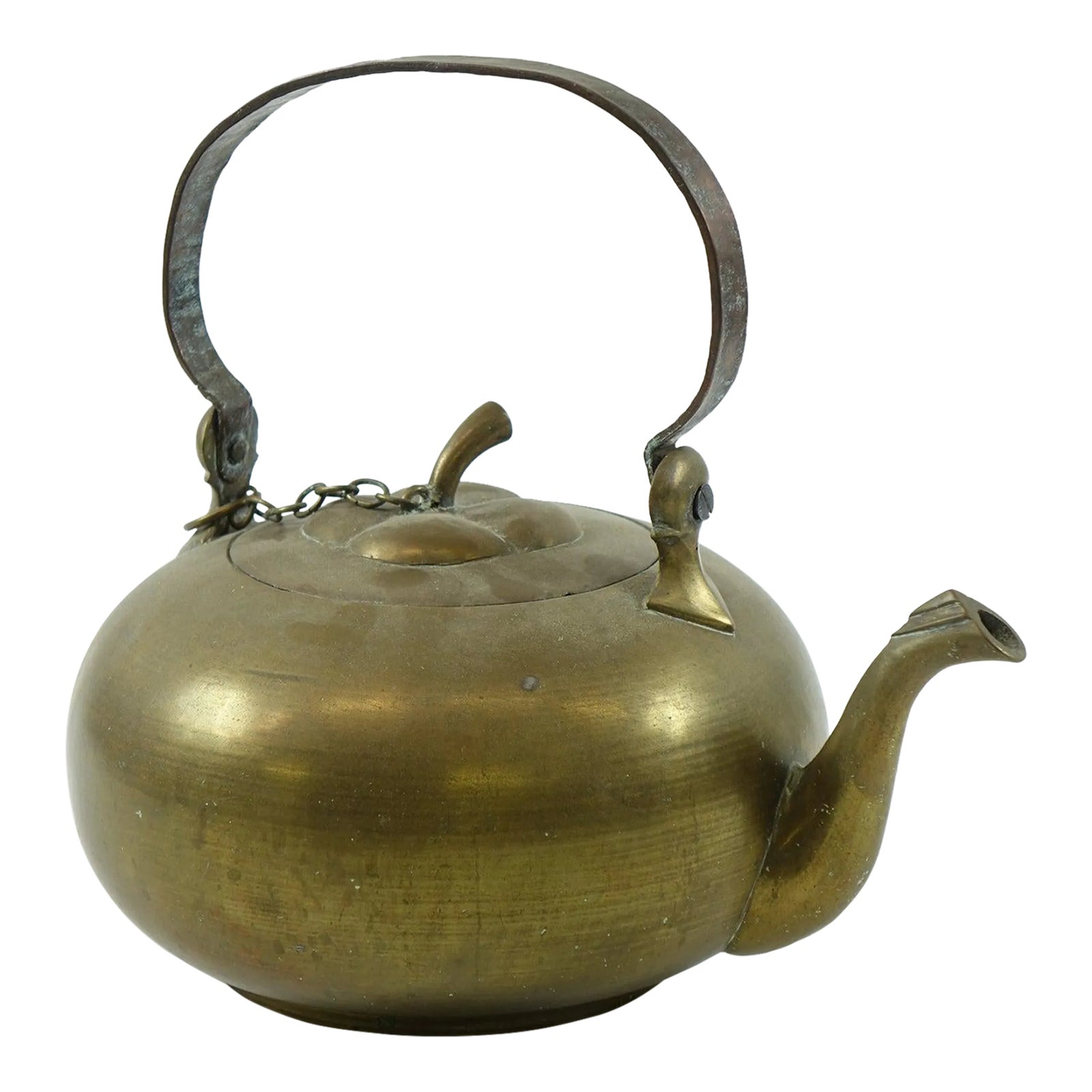 Antique European Brass Tea Kettle | Chairish