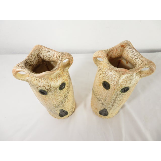Pair of Ditmar Urbach "Alienware" Ceramic Pottery Art Nouveau Vases ...