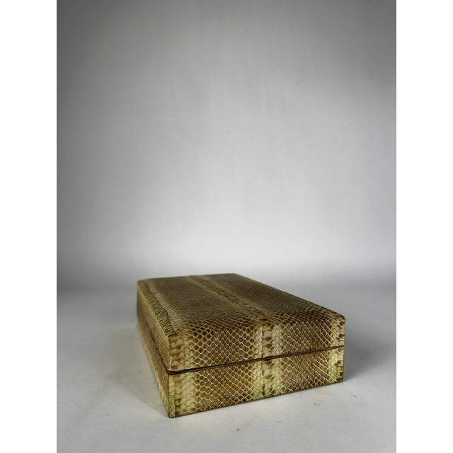 1980s Vintage Snakeskin Hinged Box | Chairish