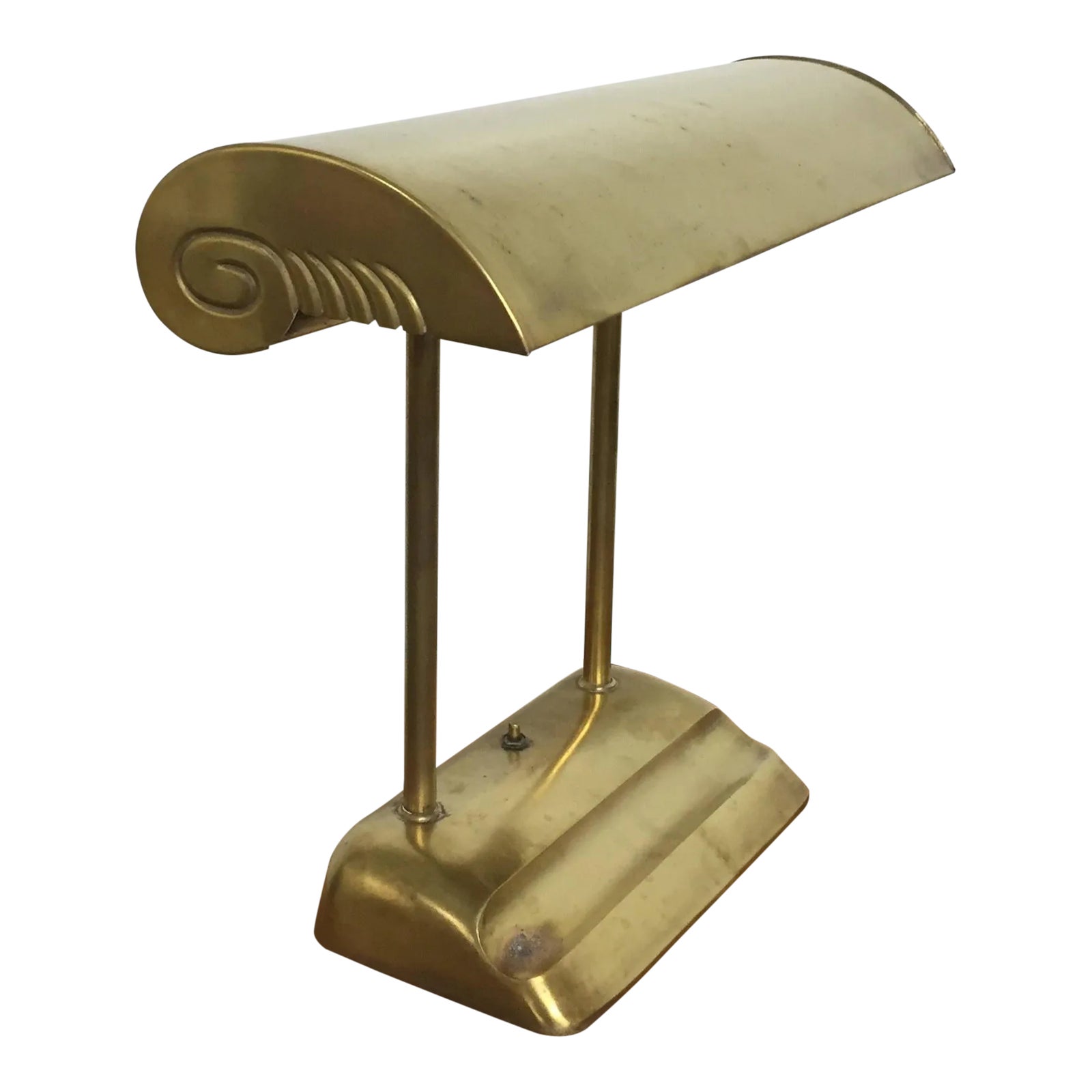Miller Co. Vintage Industrial Streamline Fluorescent Brass Desk Lamp ...