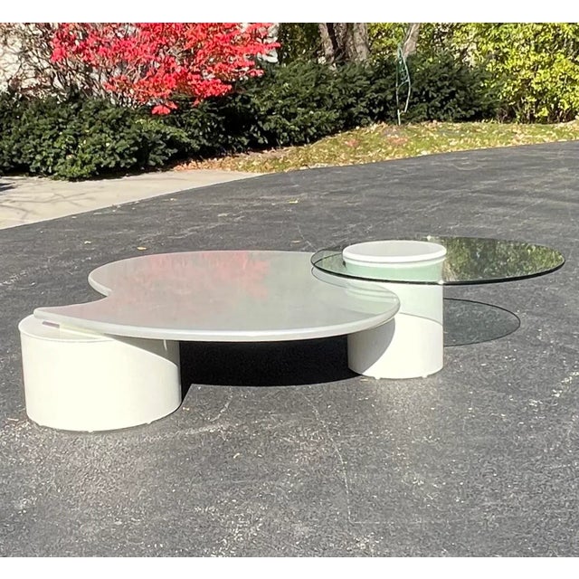 1980’s Abstract Sculptural Three Tier Geometric Multi Level Swivel ...