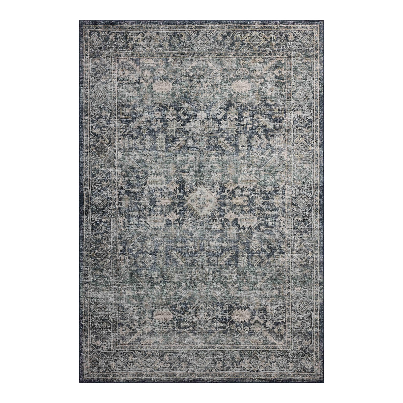 Amber Lewis x Loloi Josie Ocean / Natural 2'-6" x 10'-0" Machine ...