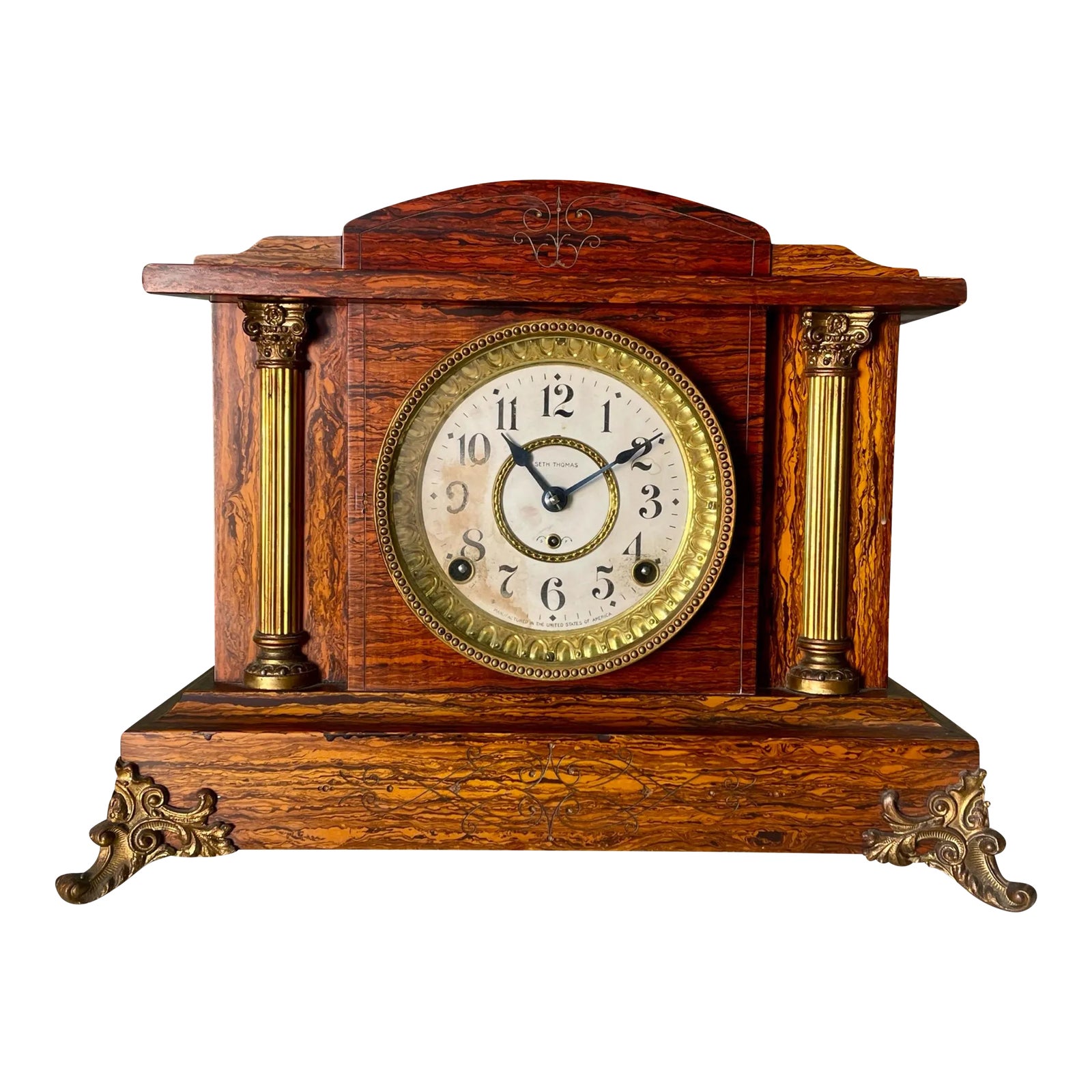 Antique Mantle Clock by Seth Thomas Clock Company | Chairish