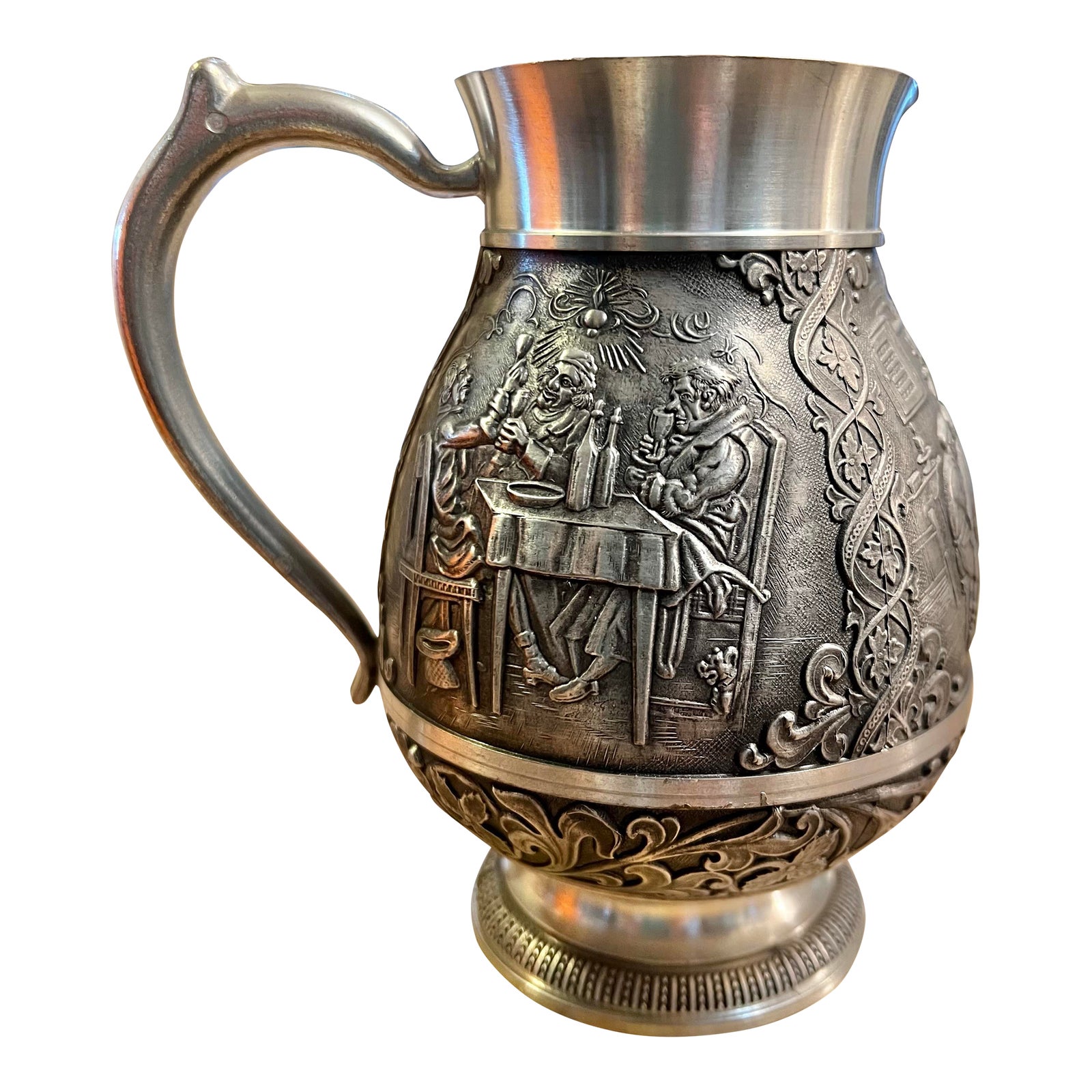 Vintage Zinn Becker Stuttgart Pewter Pitcher From Germany | Chairish