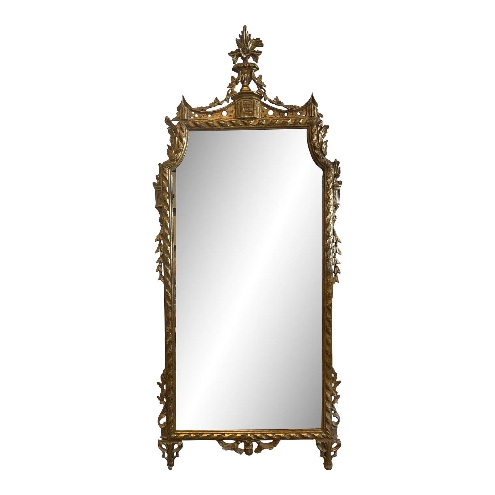 Vintage Gilded Rococo Wall Mirror | Chairish