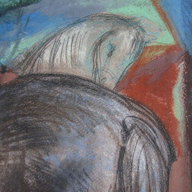 Josef Presser (American, 1907-1967) Mixed Media Painting Readying the ...