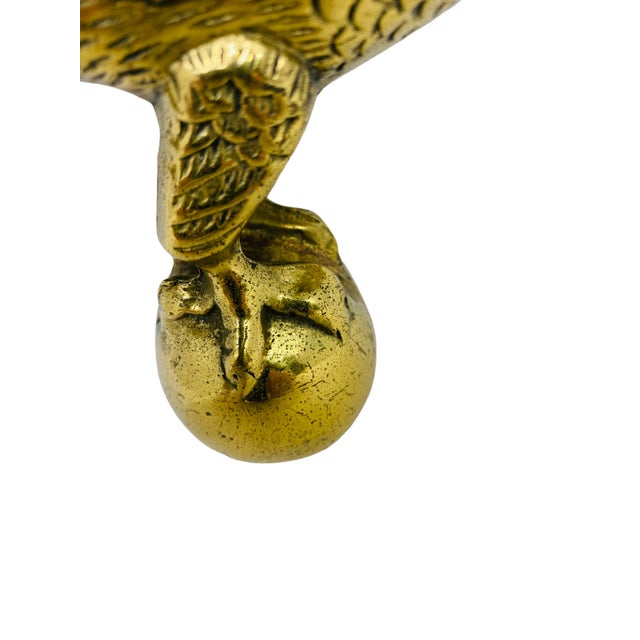 Vintage Brass Bald Eagle Finial or Flag Pole Topper | Chairish
